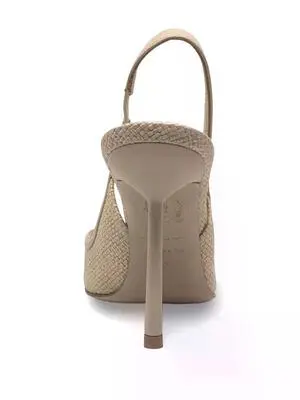 LE SILLA Woven Point-toe Pumps - Neutrals