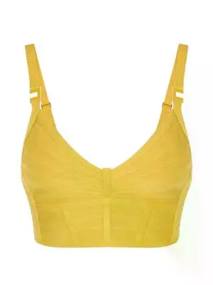 Elisabetta Franchi 3d Knit Crop Top - Yellow