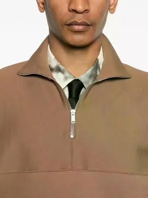 JIL SANDER Quarter-zip Sweatshirt - Brown