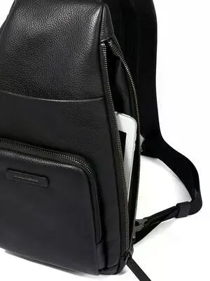 PIQUADRO Grained Leather Ipad Mini Sling Bag