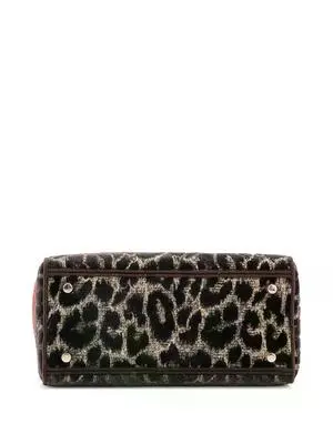 Dior Lady D-lite Mizza Embroidered Velvet Medium Tote - Brown