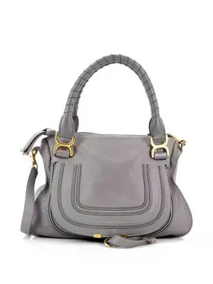 Chloé Marcie Leather Medium Satchel - Grey
