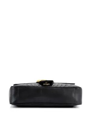 Gucci Gg Marmont Flap Shoulder Bag Matelasse Leather Medium