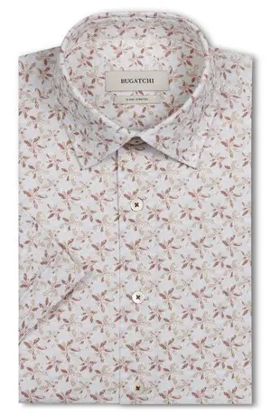 Bugatchi Milo Ooohcotton® Floral Short Sleeve Button-up Shirt Sienna