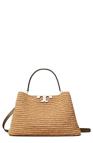 Tory Burch Eleanor Straw Satchel - Honeycomb