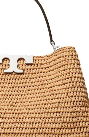 Tory Burch Eleanor Straw Satchel - Honeycomb