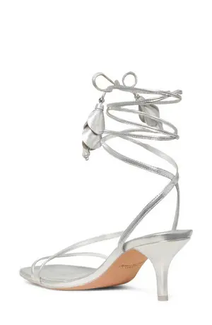 Kate Spade New York Ankle Wrap Sandal - Silver