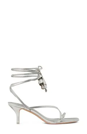 Kate Spade New York Ankle Wrap Sandal - Silver