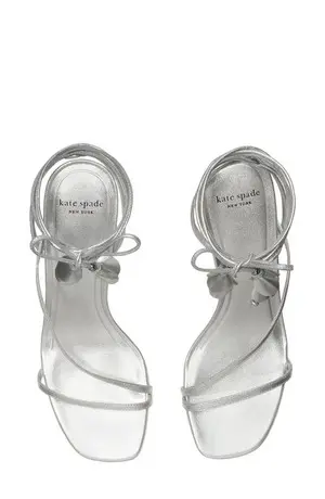 Kate Spade New York Ankle Wrap Sandal - Silver