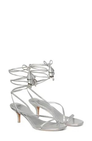 Kate Spade New York Ankle Wrap Sandal - Silver