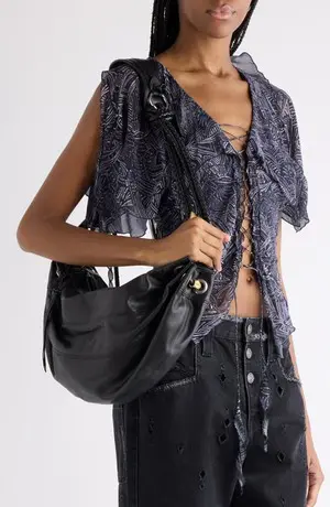 Isabel Marant Étoile Medium Maia Leather Shoulder Bag - Black
