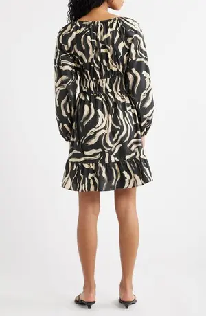 Rails Krina Brushstroke Print Dress - Caicos