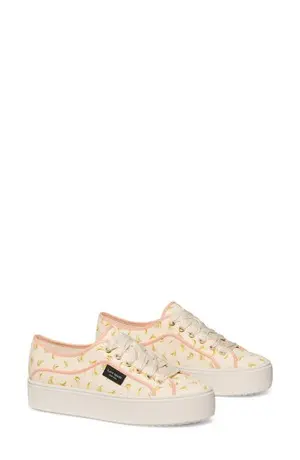 Kate Spade New York Banana Platform Sneakers - Cream