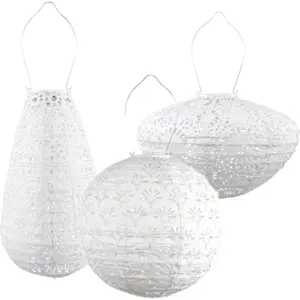 ALLSOP HOME & GARDEN Soji Stella Solar Lantern Multi-shape 3-pack - White