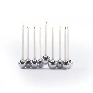 TCHOTCHKE Aluminum Bubble Menorah - Polished
