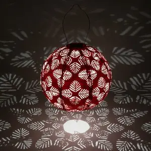 ALLSOP HOME & GARDEN Soji Stella Red White Blue Solar Lantern 3-pack