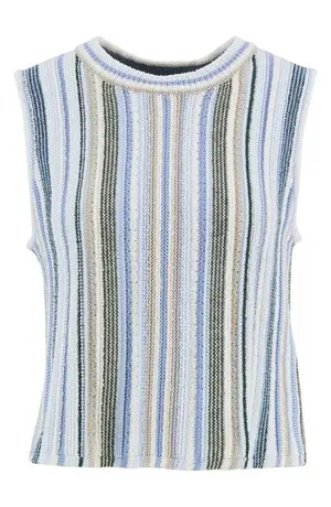 Barbour Josie Stripe Knit Tank - White/blue Multi