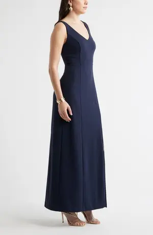 Chelsea28 Seamed Sheath Gown