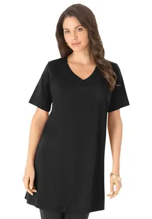 Roaman's V Neck Kaftans Tunics