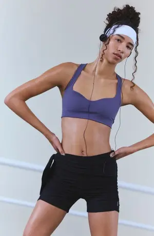 Free People Win Win Sweetheart Racerback Bra - Graphite