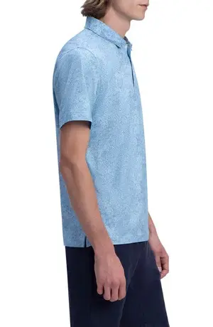 Bugatchi Ooohcotton® Abstract Print Stretch Cotton Polo