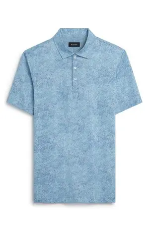 Bugatchi Ooohcotton® Abstract Print Stretch Cotton Polo