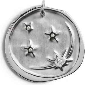 Monica Vinader Cosmic Ancient Coin Lab-grown Diamond Charm - Sterling Silver