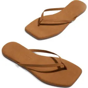 Tkees Lily Square Toe Flip Flop - Camel