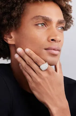 Lagos Anthem Pave Diamond Signet Ring