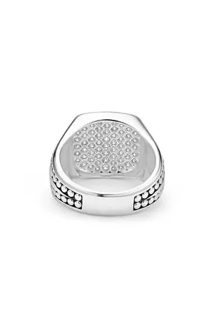 Lagos Anthem Pave Diamond Signet Ring