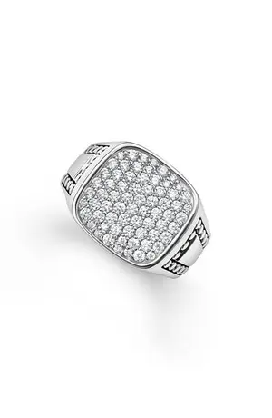 Lagos Anthem Pave Diamond Signet Ring