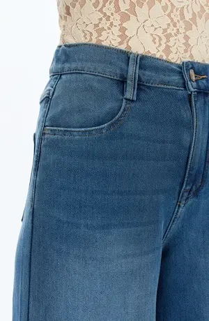 BAYEAS High-waist Wide-leg Jeans