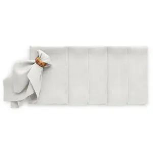 Solino Home Linen Dinner Napkins Set Of 6, 20 X 20 Inch For Dining Table