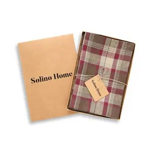 Solino Home Linen Dinner Napkins Set Of 4, 20 X 20 Inch For Dining Table