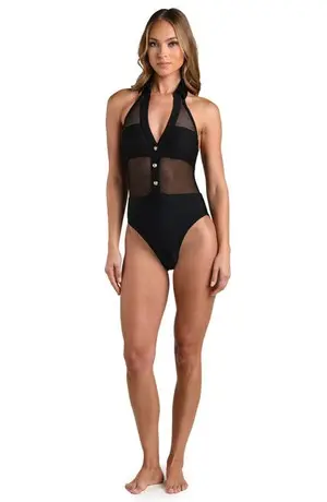 L'Agence Natalya Mesh One-piece Swimsuit