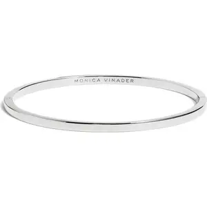 Monica Vinader Essential Slim Bangle - Sterling Silver