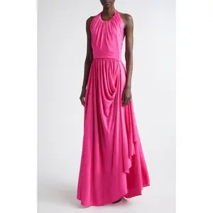 Givenchy Draped Jersey Halter Neck Gown