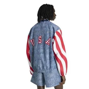 Adidas Usa 1994 Denim Graphic Full-zip Track Jacket