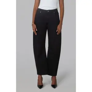 LOLA DENIM Lennox High-rise Barrel Jeans - Black