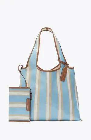 3.1 Phillip Lim Dual Stripe Market Tote - Blue-pink Multi