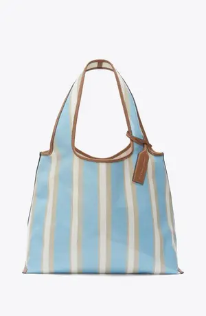 3.1 Phillip Lim Dual Stripe Market Tote - Blue-pink Multi