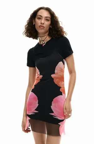 Desigual Floral Print Minidress