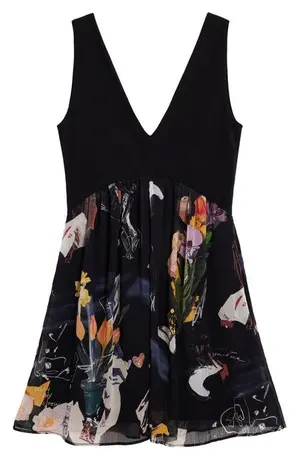 Desigual Floral Print Mini Dress