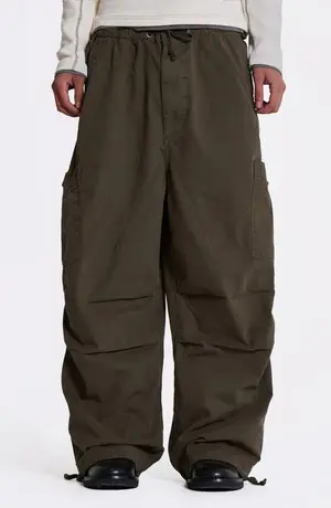 JADED LONDON Cotton Cargo Parachute Pants
