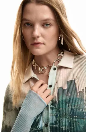 Desigual Ribbed Button-up Shirt