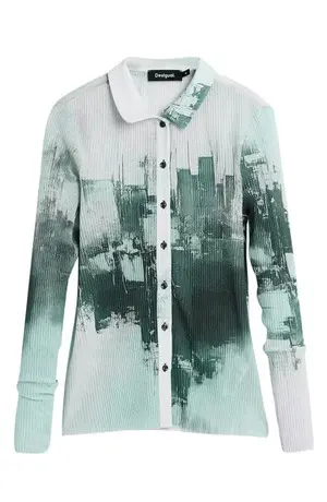 Desigual Ribbed Button-up Shirt