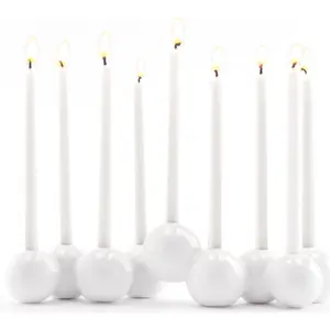TCHOTCHKE Bubble Menorah - Matte Ivory
