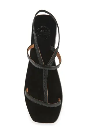 ATP ATELIER Delebbio Ankle Strap Sandal - Black