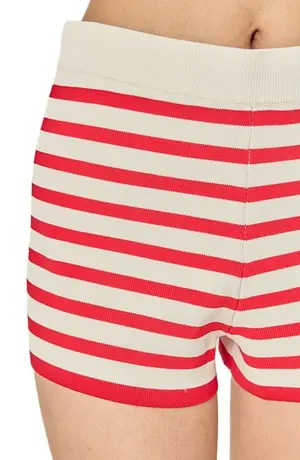 English Factory Striped Knit Shorts