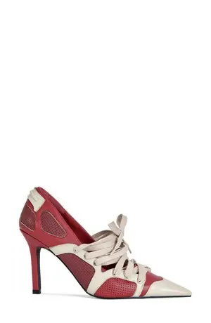 AZALEA WANG Firestring Pointed Toe Pump - Red Multi